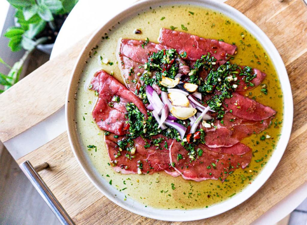 Easy Bo Tai Chanh (Vietnamese Beef Carpaccio Recipe) - Fitsian Food Life