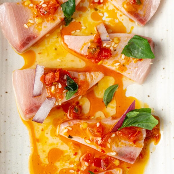 Hamachi Crudo Recipe (Yellowtail Crudo) - Fitsian Food Life