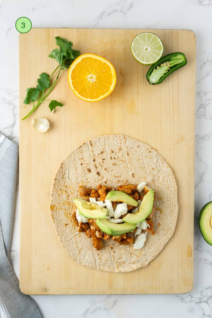 Healthy Chicken Burrito Recipe - Fitsian Food Life