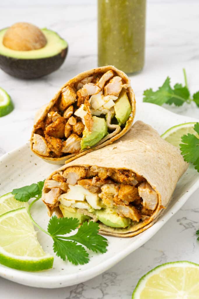 Healthy Chicken Burrito Recipe - Fitsian Food Life