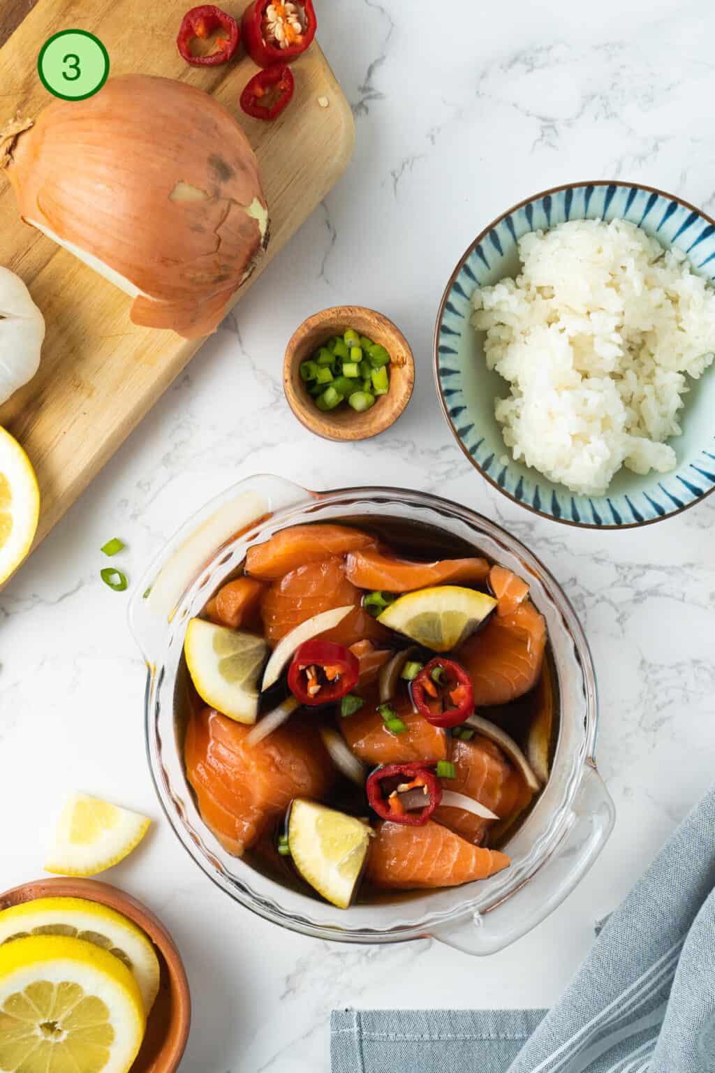 Korean Soy Marinated Salmon Sashimi (Yeoneojang) - Fitsian Food Life