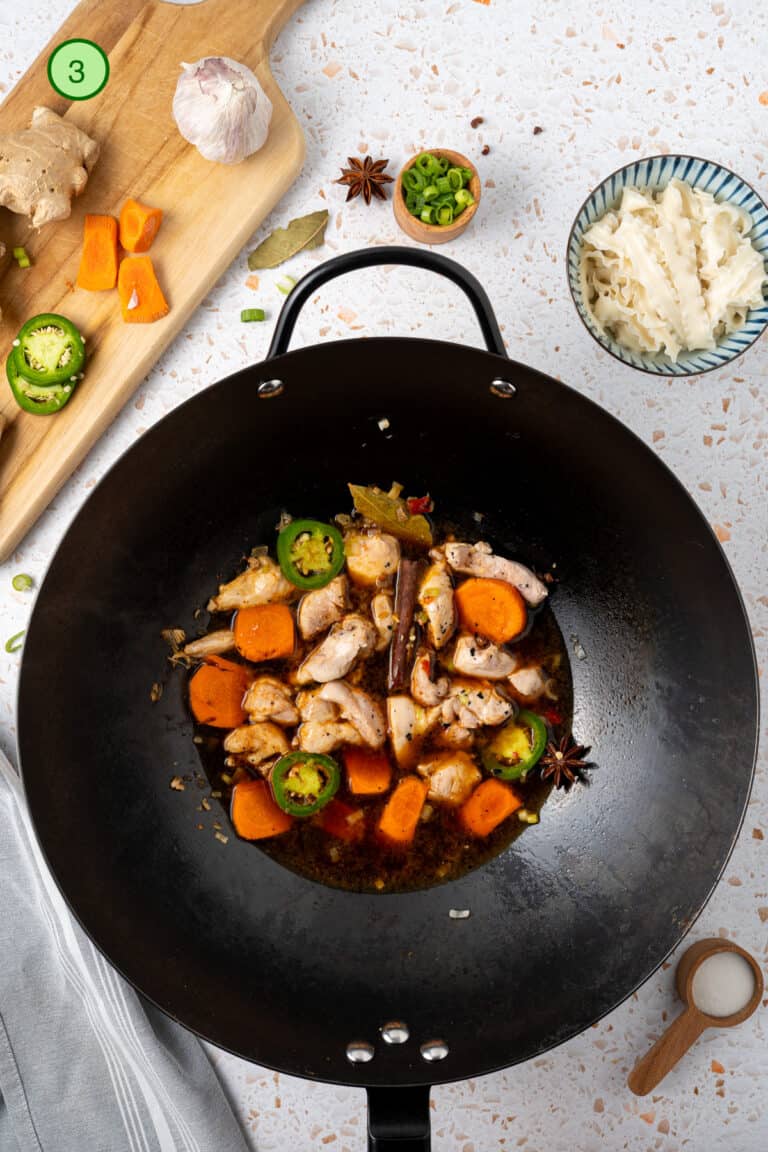 Big Plate Chicken with Wide Noodles (Da Pan Ji) - Fitsian Food Life